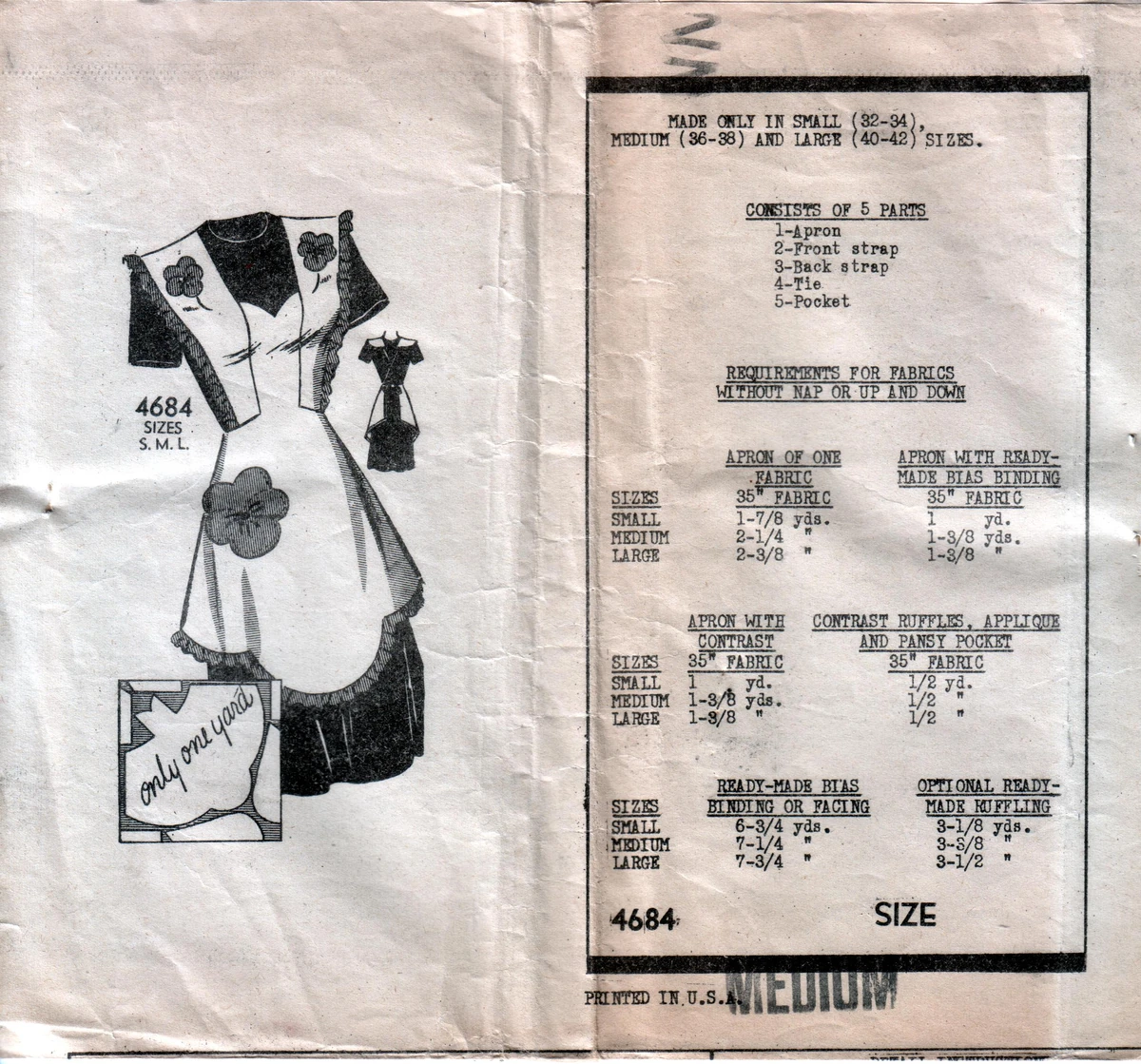 Mail Order 4684 B | Vintage Sewing Patterns | Fandom