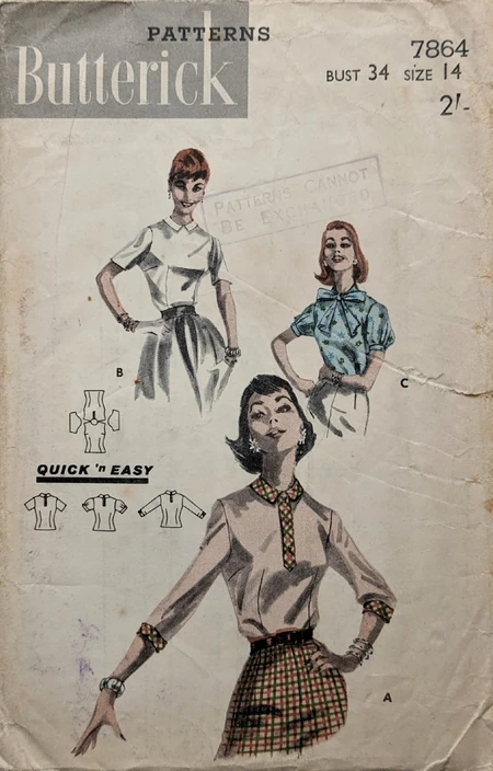 Butterick 7864 | Vintage Sewing Patterns | Fandom