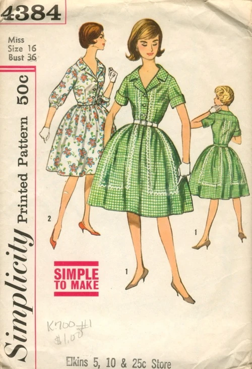 Simplicity 4384 | Vintage Sewing Patterns | Fandom