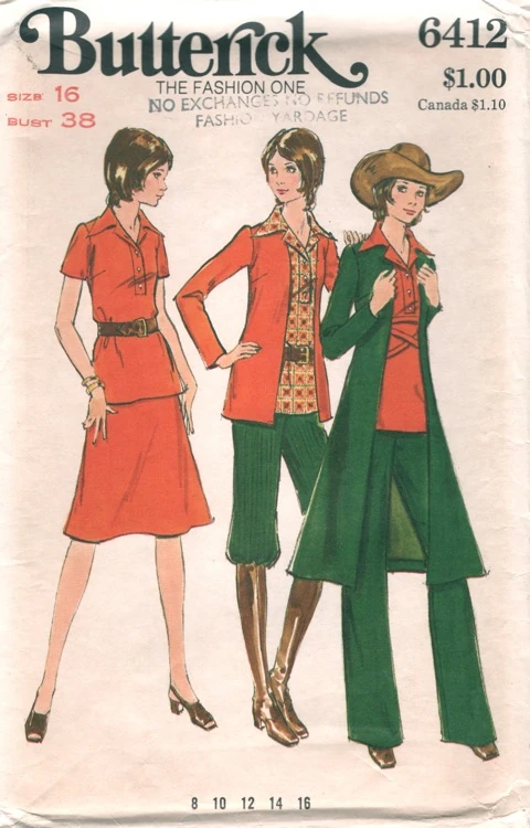 Butterick 6412 | Vintage Sewing Patterns | Fandom