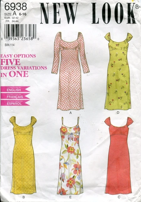 New Look 6938 | Vintage Sewing Patterns | Fandom