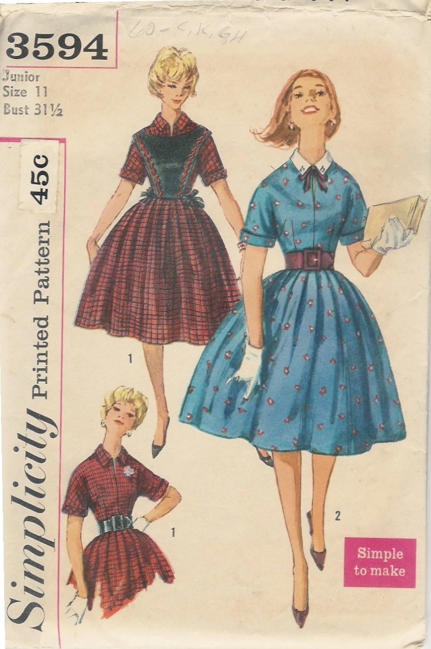 Simplicity 3594 | Vintage Sewing Patterns | Fandom