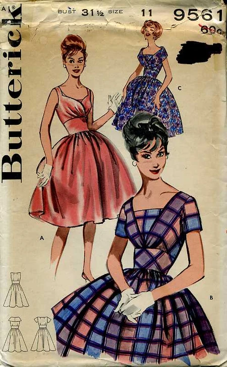 Butterick 9561 | Vintage Sewing Patterns | Fandom