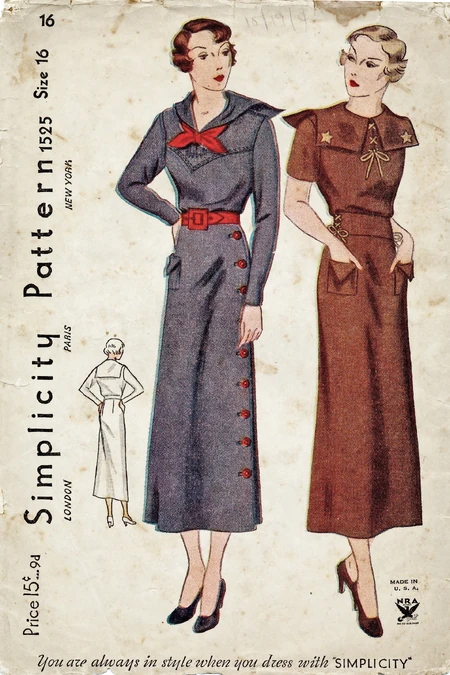Simplicity 1525 A | Vintage Sewing Patterns | Fandom