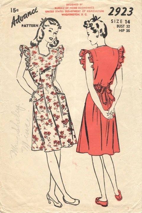 Advance 2923 | Vintage Sewing Patterns | Fandom