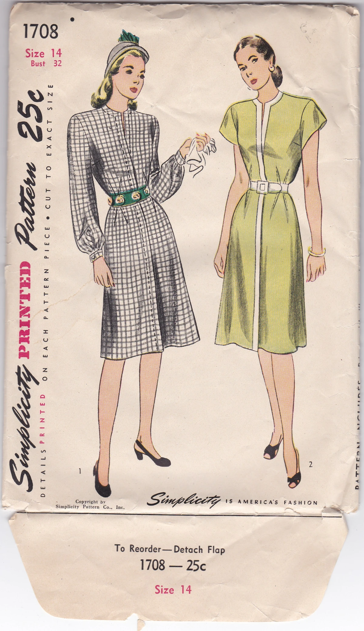 Simplicity 1708 A | Vintage Sewing Patterns | Fandom