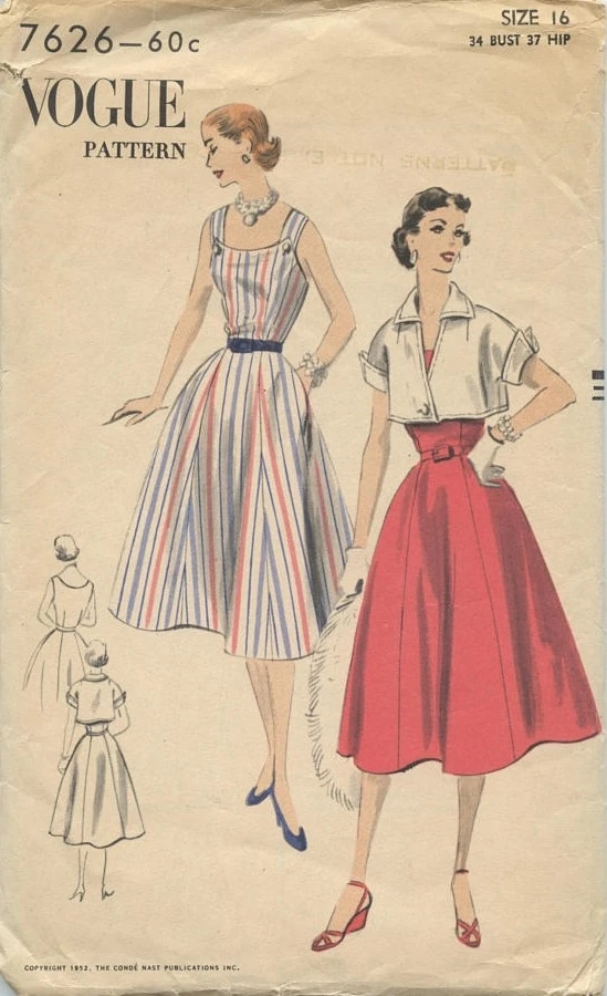 Vogue 7626 A | Vintage Sewing Patterns | Fandom
