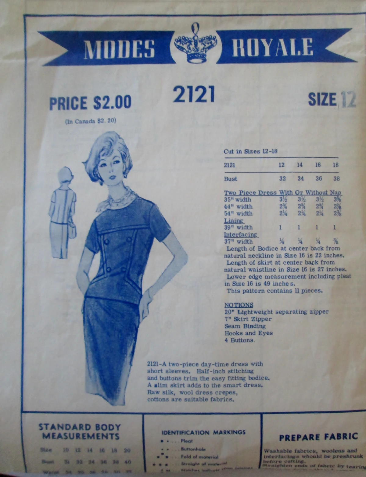 Modes Royale 2121 | Vintage Sewing Patterns | Fandom