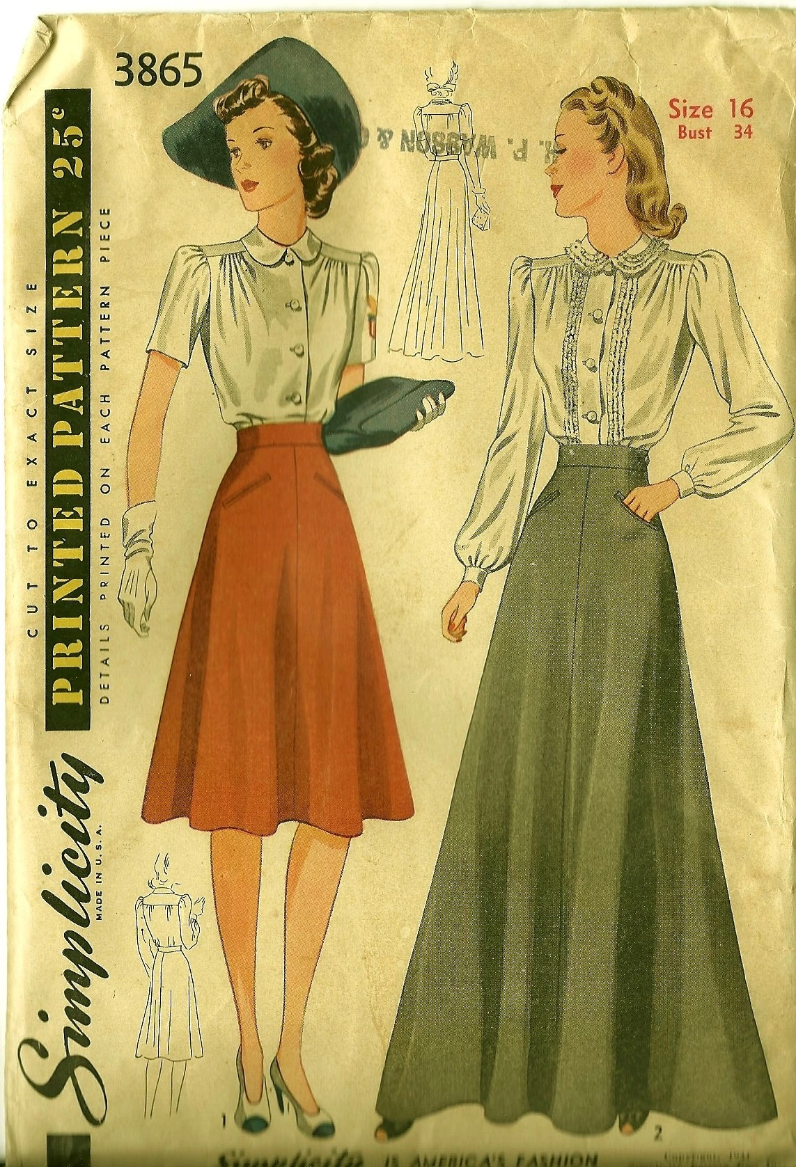 Simplicity 3865 A | Vintage Sewing Patterns | Fandom