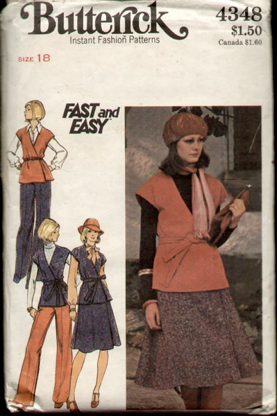 Butterick 4348 A | Vintage Sewing Patterns | Fandom