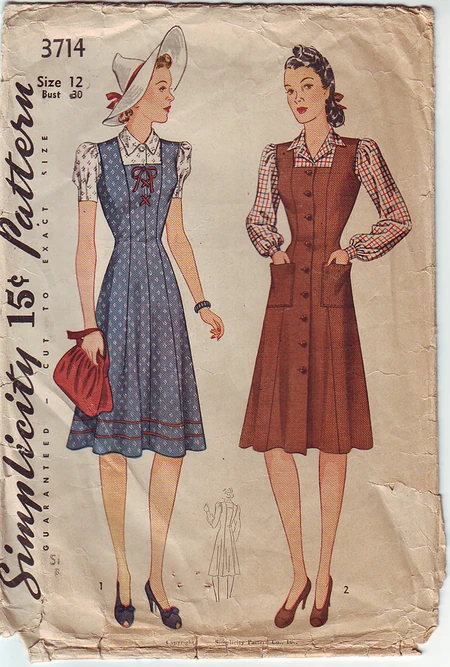 Simplicity 3714 A | Vintage Sewing Patterns | Fandom