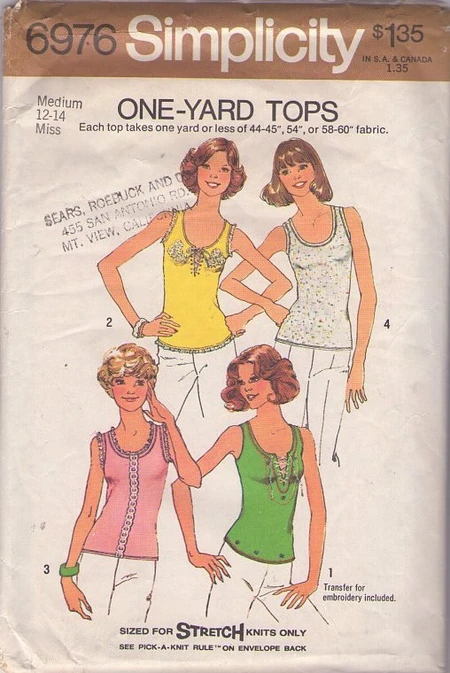 Simplicity 6976 | Vintage Sewing Patterns | Fandom