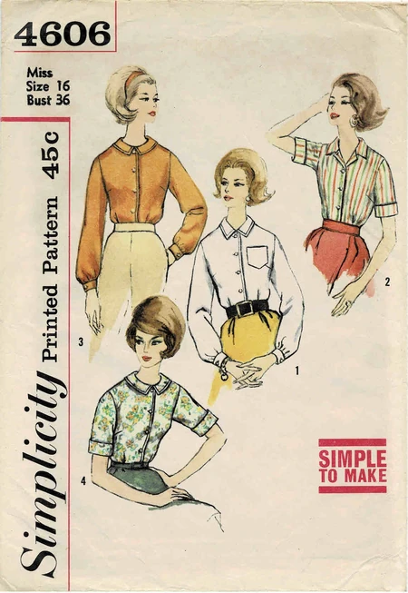 Simplicity 4606 | Vintage Sewing Patterns | Fandom