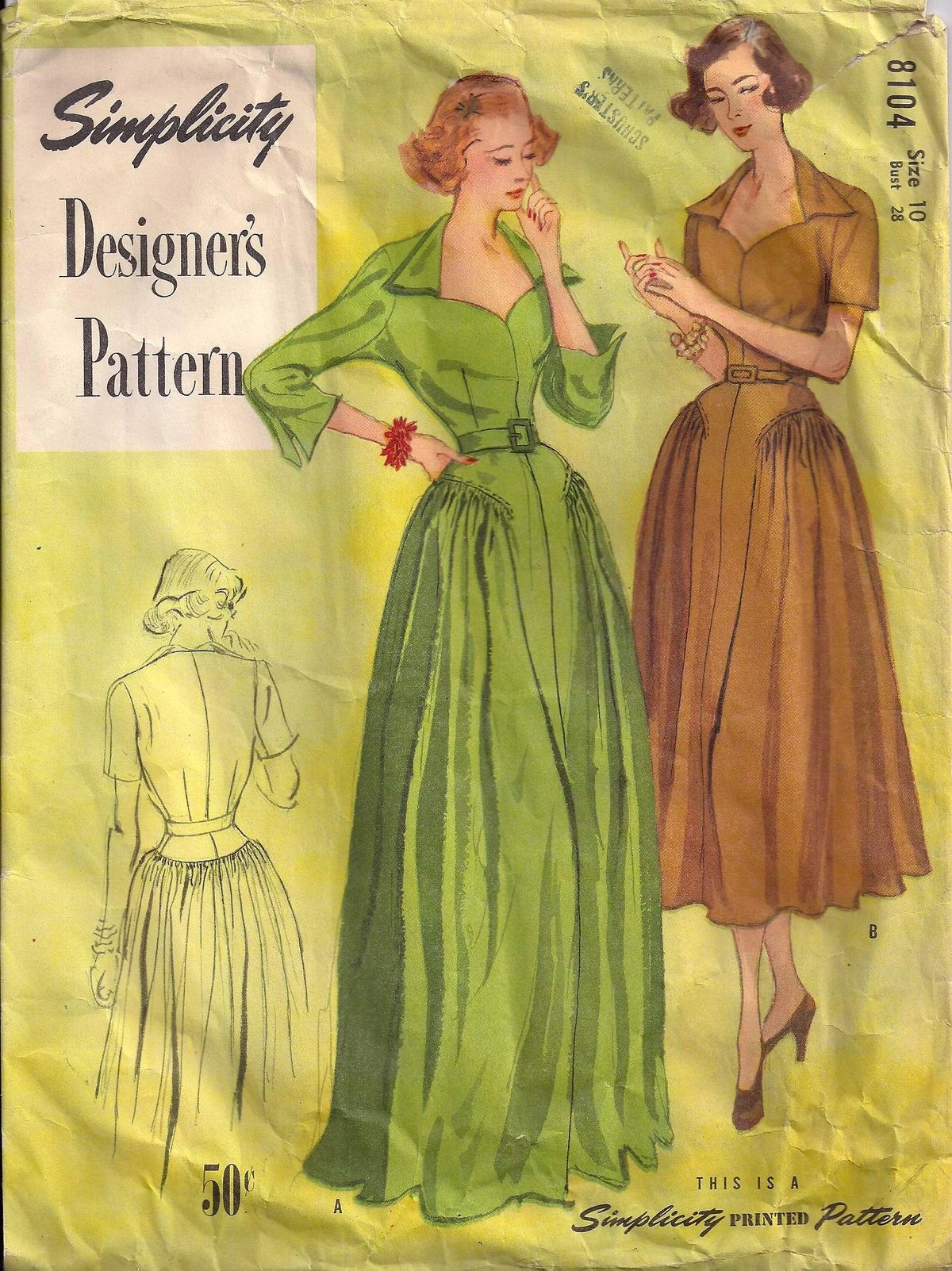 Simplicity 8104 A | Vintage Sewing Patterns | Fandom