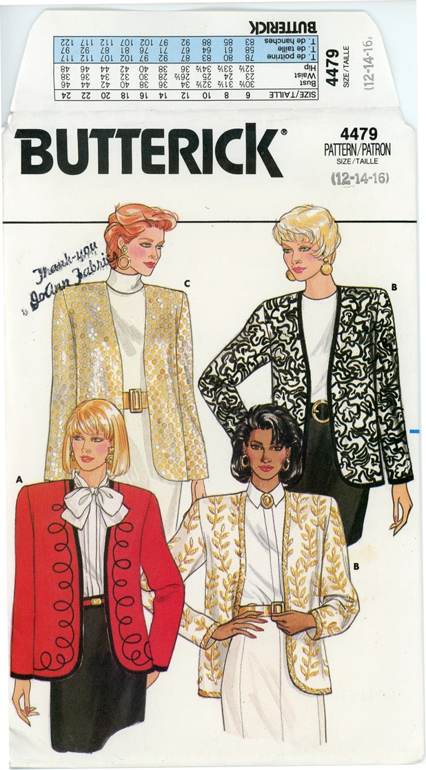 Butterick 4479 C | Vintage Sewing Patterns | Fandom