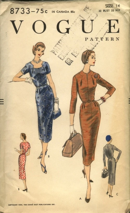Vogue 8733 | Vintage Sewing Patterns | Fandom
