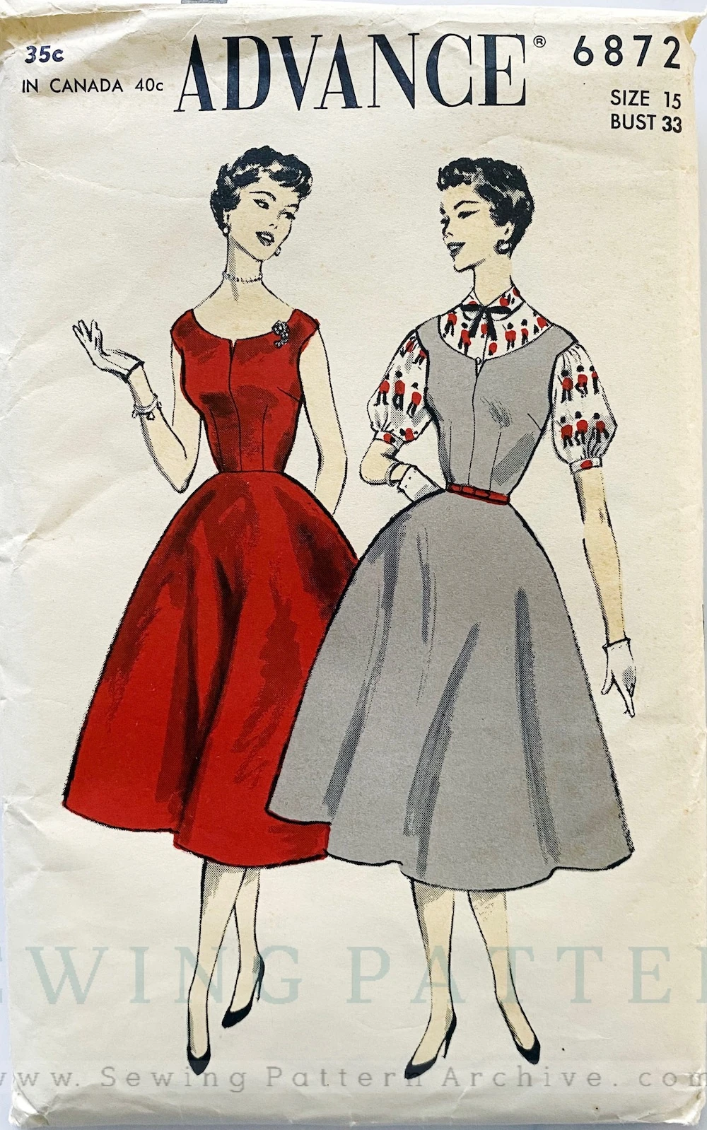 Advance 6872 | Vintage Sewing Patterns | Fandom