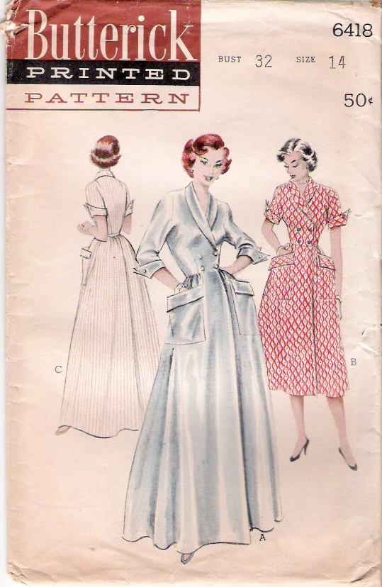 Butterick 6418 A | Vintage Sewing Patterns | Fandom