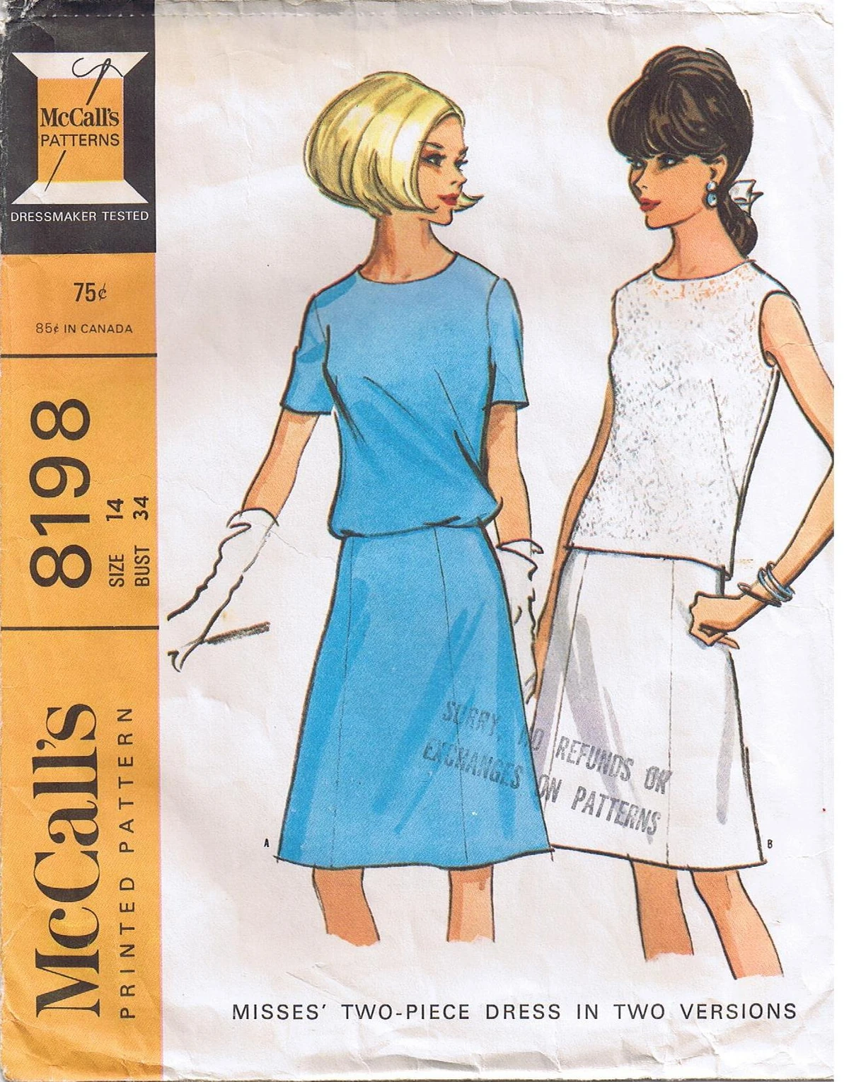 McCall's 8198 A | Vintage Sewing Patterns | Fandom