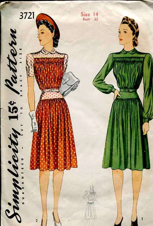 Simplicity 3721 A | Vintage Sewing Patterns | Fandom