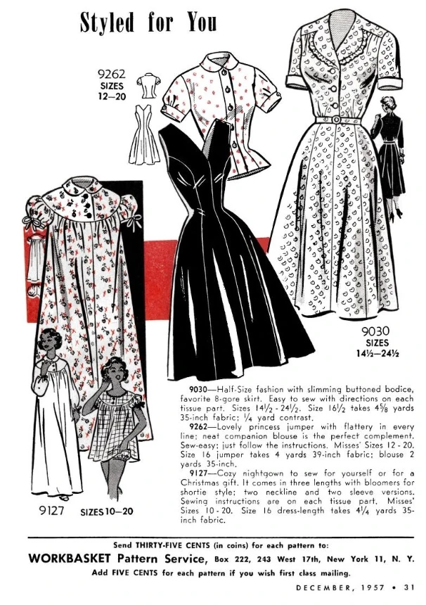 Workbasket 9030 | Vintage Sewing Patterns | Fandom