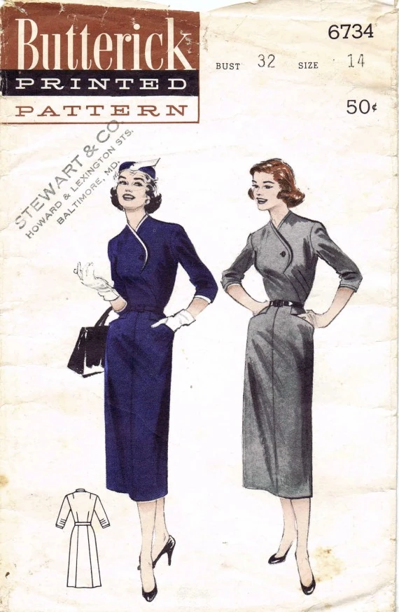 Butterick 6734 | Vintage Sewing Patterns | Fandom