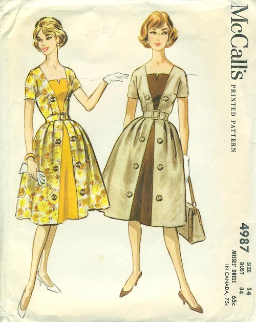 McCall's 4987 A | Vintage Sewing Patterns | Fandom