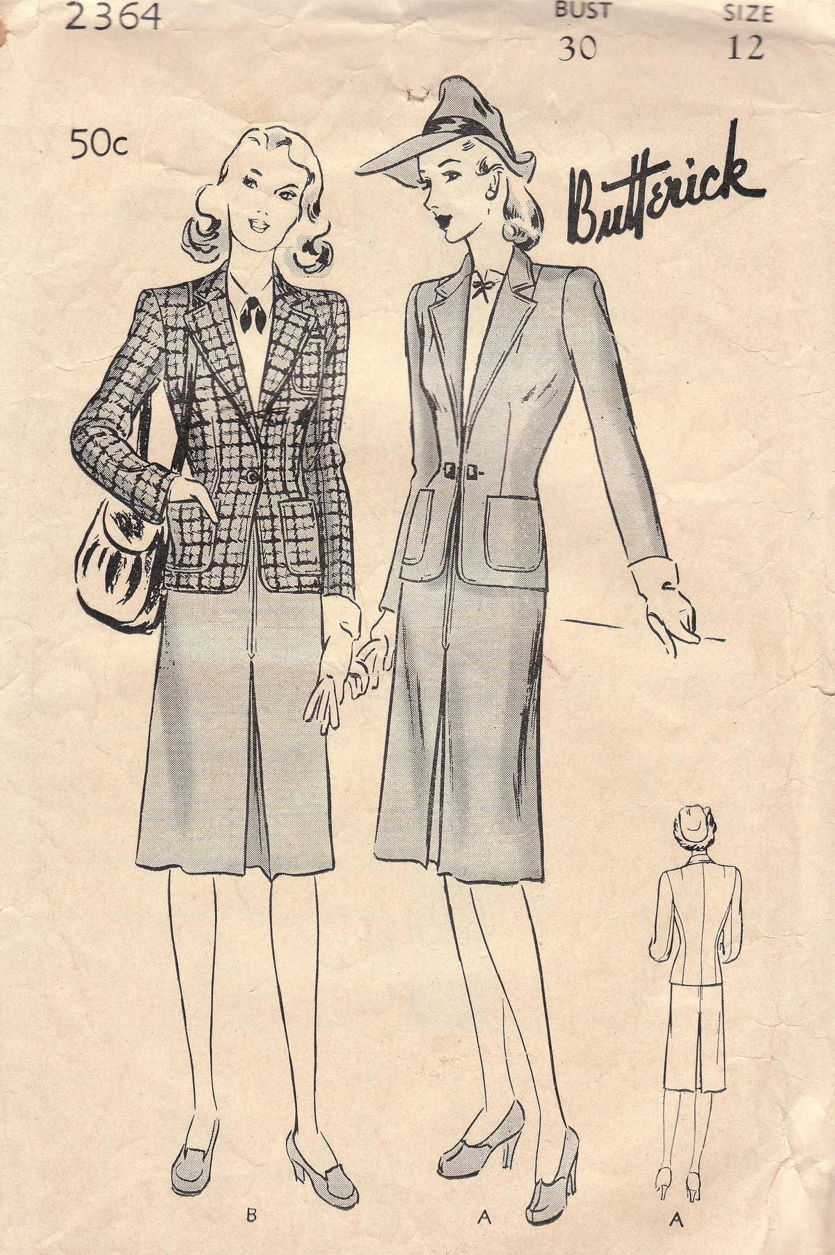 Butterick 2364 A | Vintage Sewing Patterns | Fandom