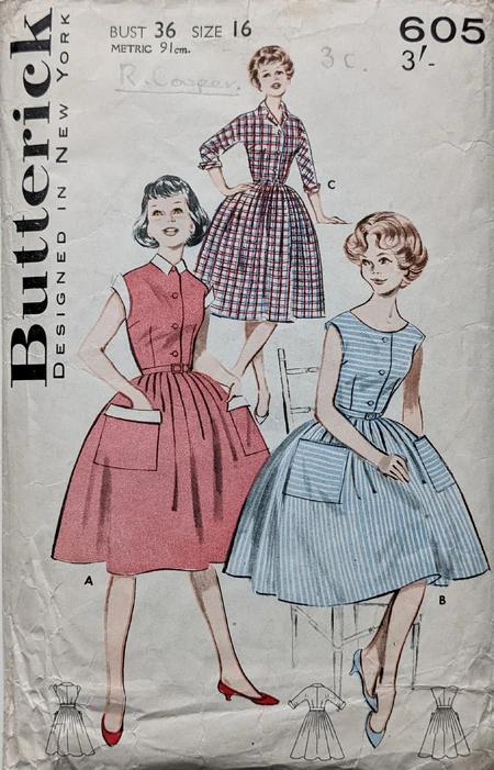 Butterick 605 | Vintage Sewing Patterns | Fandom