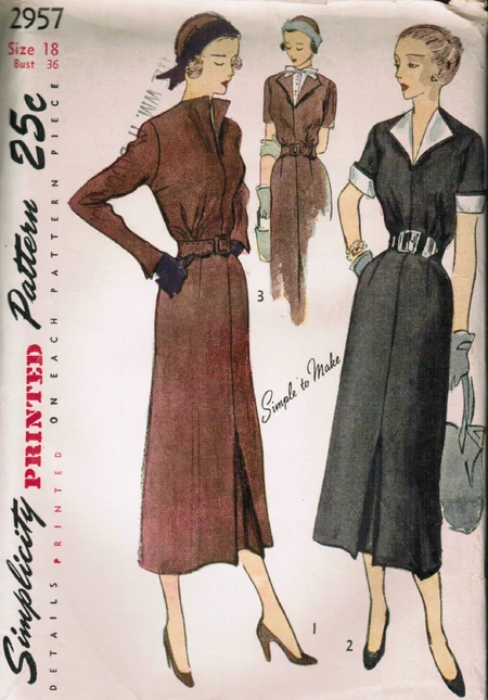 Simplicity 2957 | Vintage Sewing Patterns | Fandom