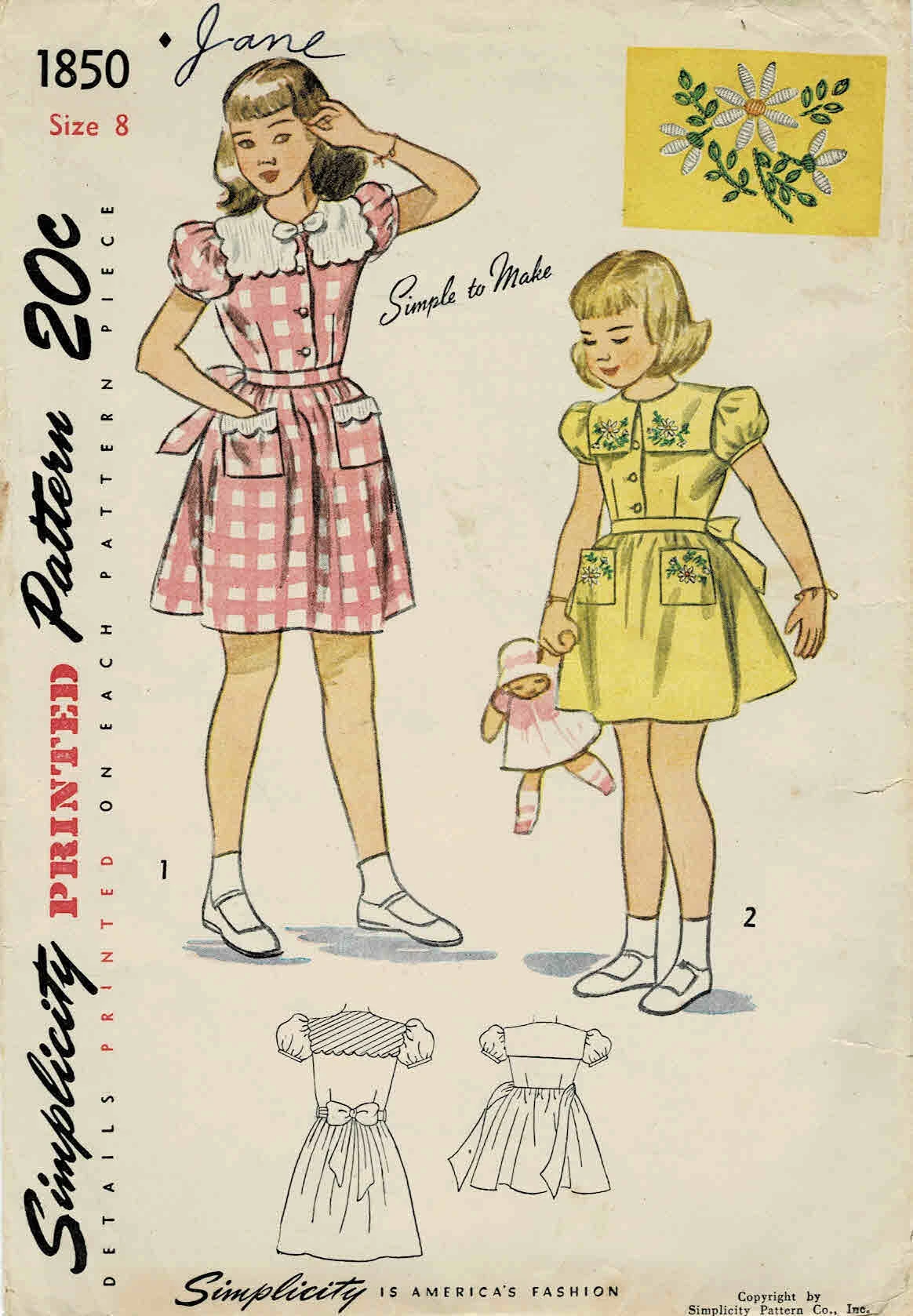 Simplicity 1850 B | Vintage Sewing Patterns | Fandom