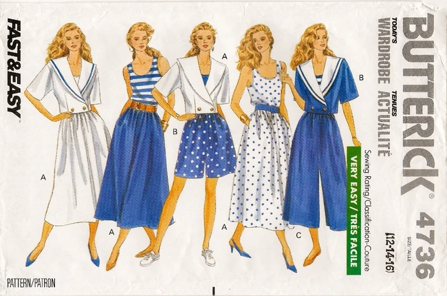 Butterick 4736 A | Vintage Sewing Patterns | Fandom