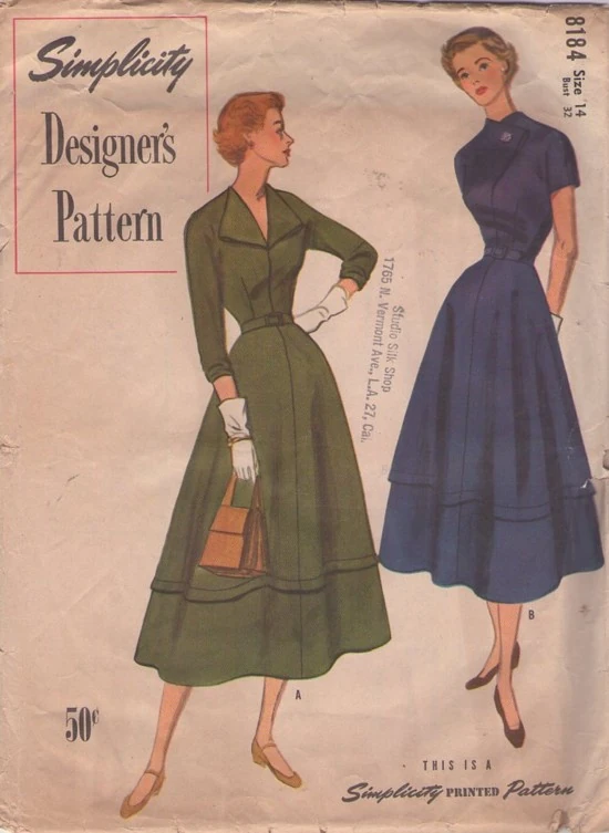 Simplicity 8184 A | Vintage Sewing Patterns | Fandom