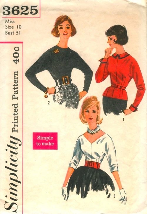 Simplicity 3625 A | Vintage Sewing Patterns | Fandom