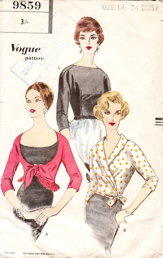 Vogue 9859 A | Vintage Sewing Patterns | Fandom