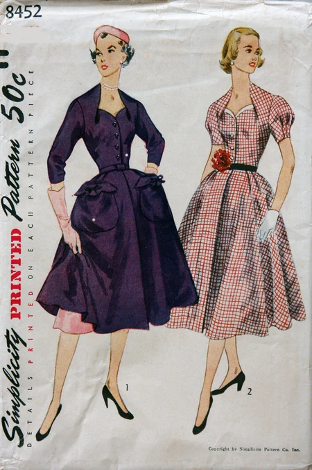 Simplicity 8452 A | Vintage Sewing Patterns | Fandom
