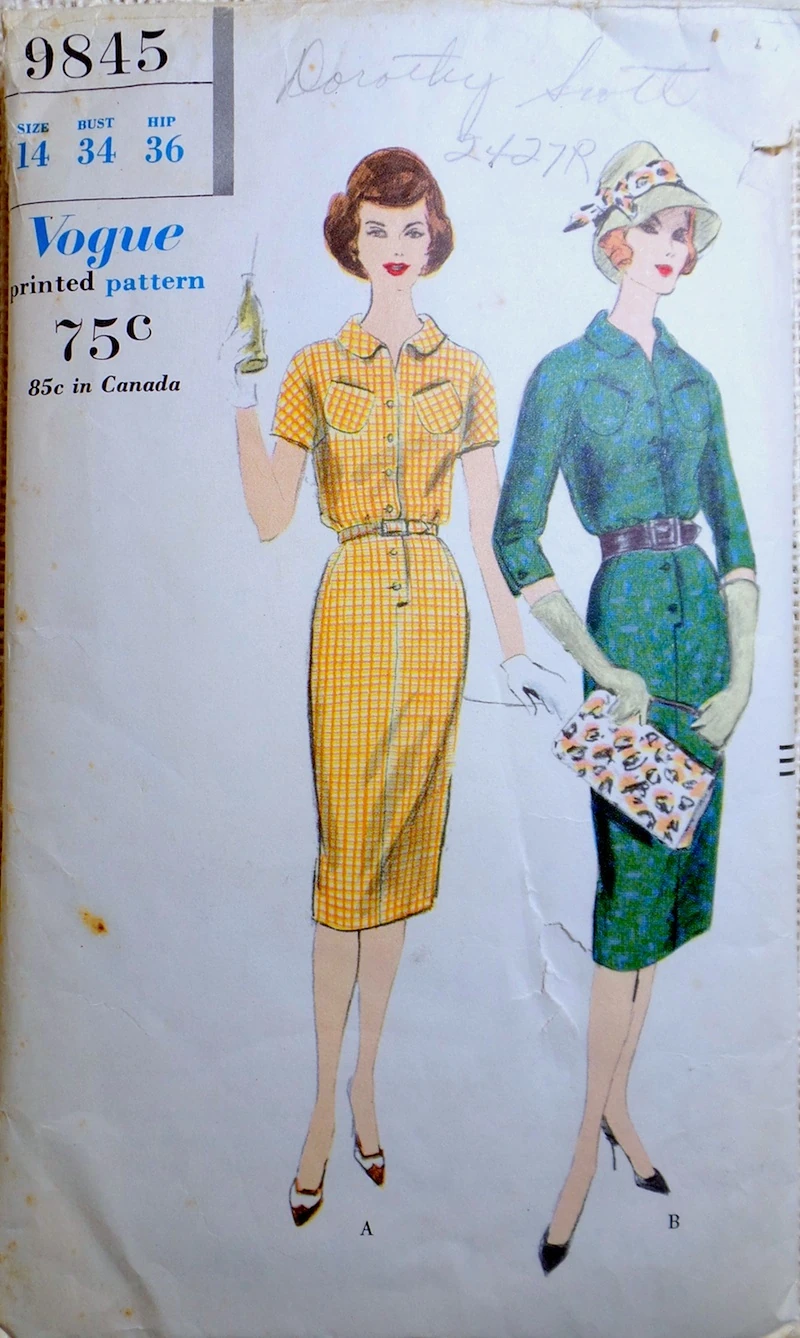 Vogue 9845 B | Vintage Sewing Patterns | Fandom