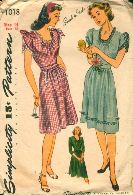 Simplicity 1018 | Vintage Sewing Patterns | Fandom