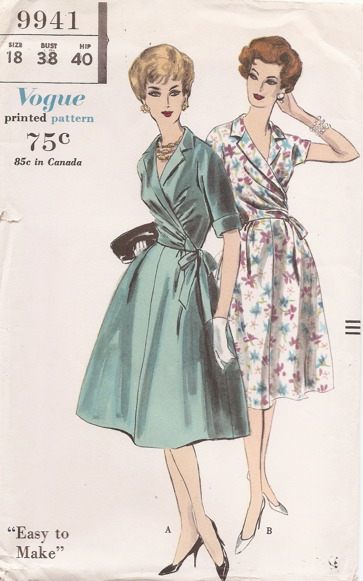 Vogue 9941 | Vintage Sewing Patterns | Fandom