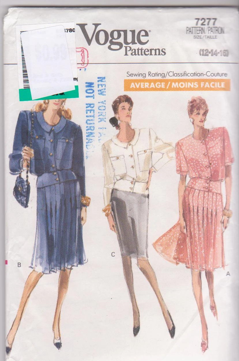Vogue 7277 A | Vintage Sewing Patterns | Fandom