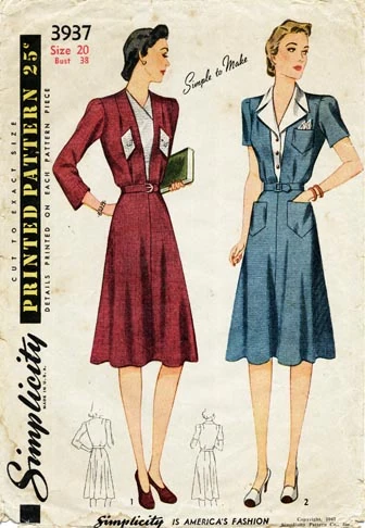 Simplicity 3937 A | Vintage Sewing Patterns | Fandom