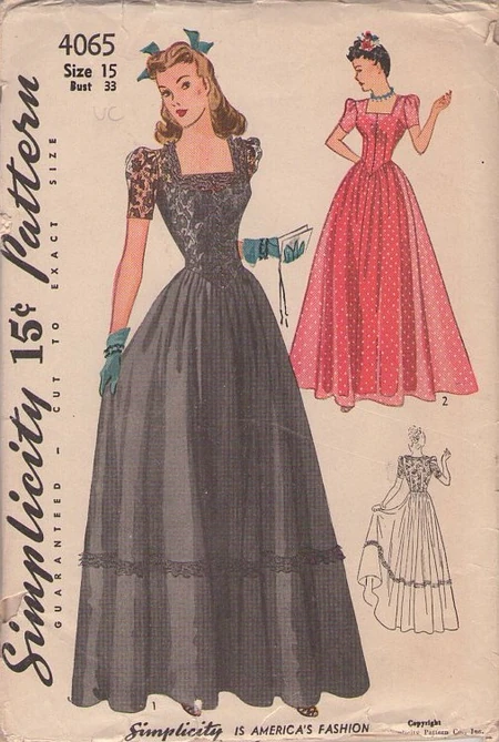 Simplicity 4065 A | Vintage Sewing Patterns | Fandom
