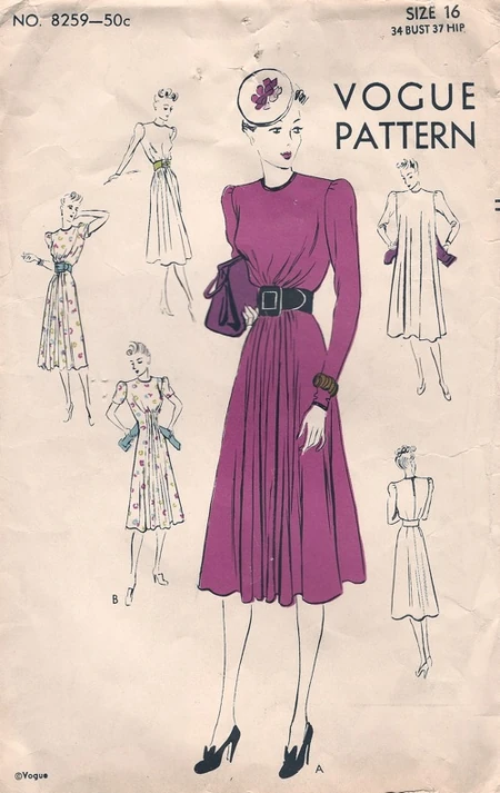 Vogue 8259 | Vintage Sewing Patterns | Fandom
