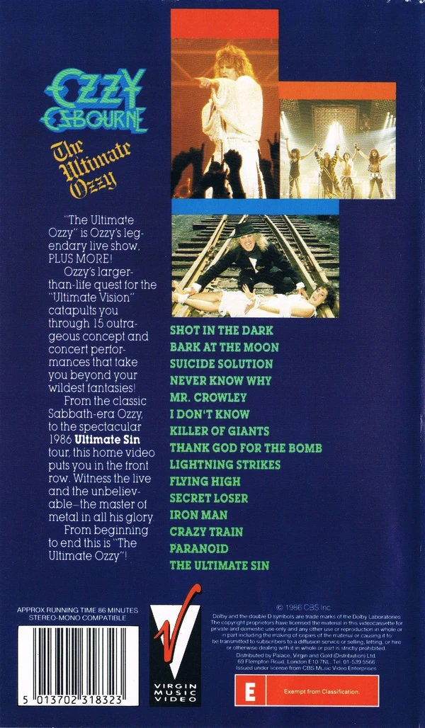 Ozzy Osbourne – The Ultimate Ozzy | Virgin Video Wiki | Fandom