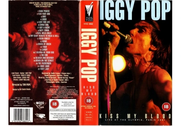 Iggy Pop – Kiss My Blood Live At The Olympia, Paris 1991 | Virgin Video ...