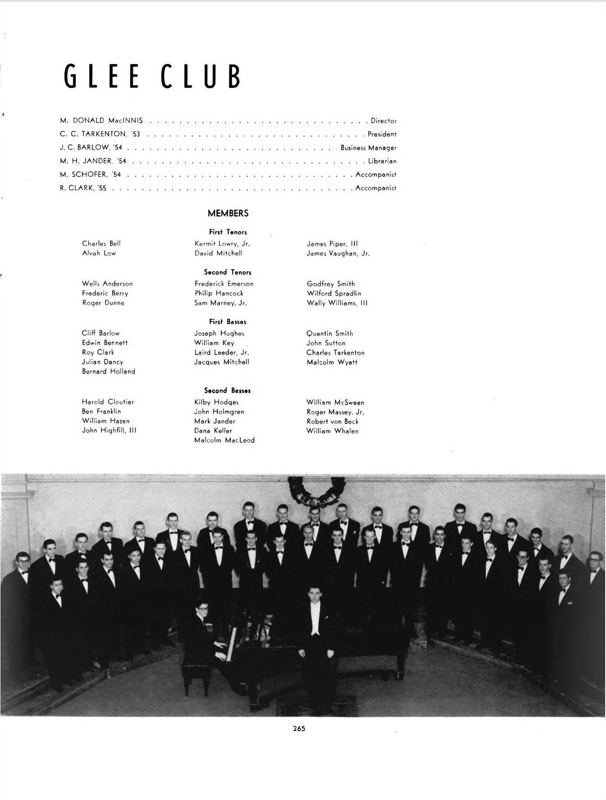 Glee Club 1952-1953 season | Virginia Glee Club Wiki | Fandom