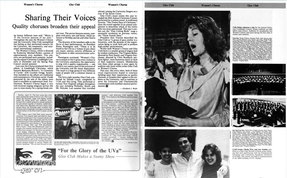 Glee Club 1984-1985 season | Virginia Glee Club Wiki | Fandom