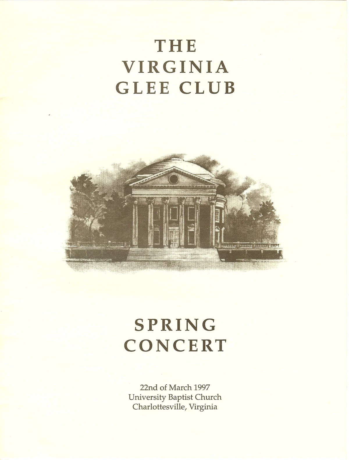 Spring Concert (1997) | Virginia Glee Club Wiki | Fandom