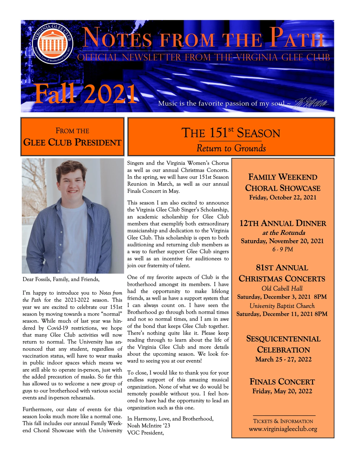 Glee Club Newsletter (Fall 2021) | Virginia Glee Club Wiki | Fandom
