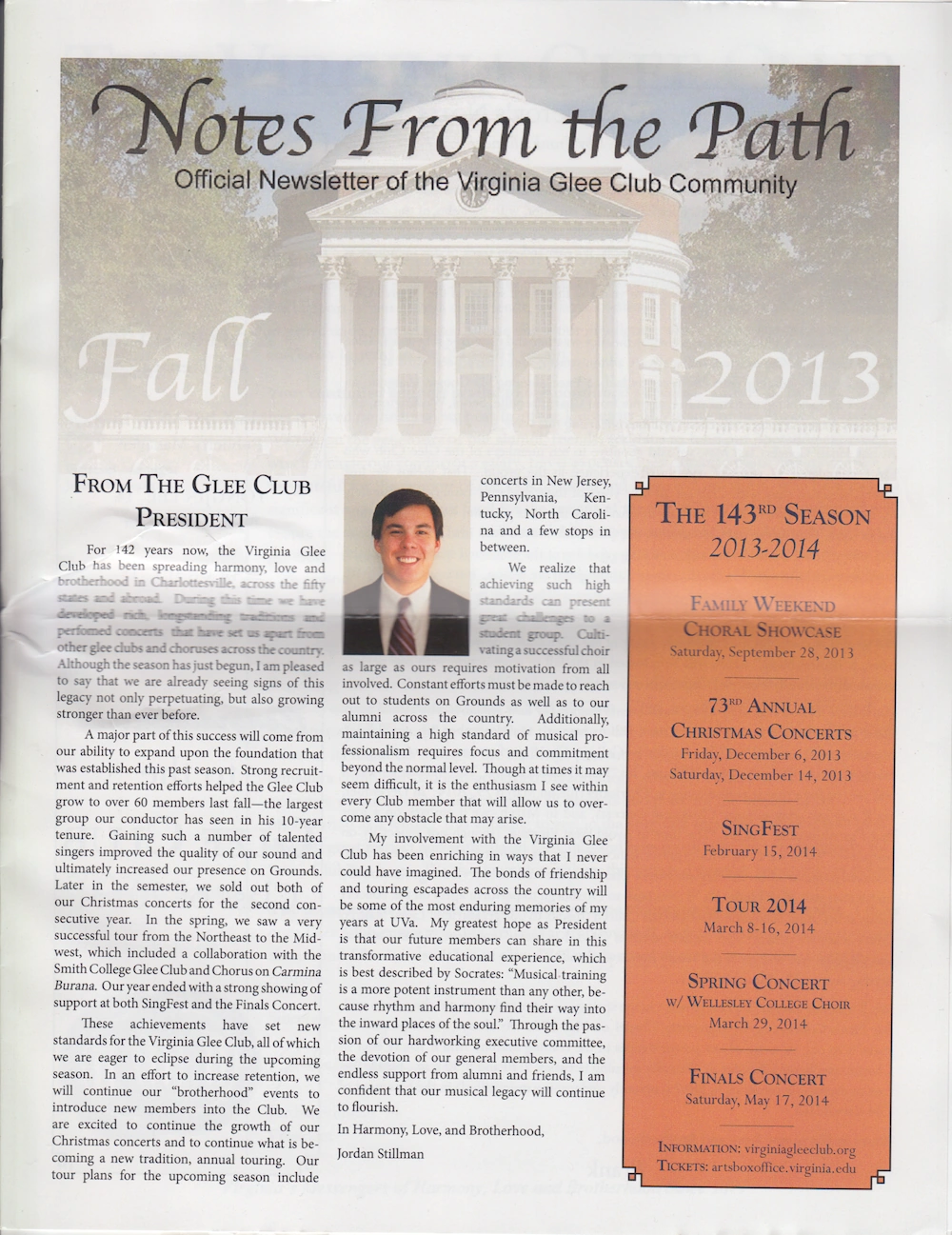 Glee Club Newsletter (Fall 2013) | Virginia Glee Club Wiki | Fandom
